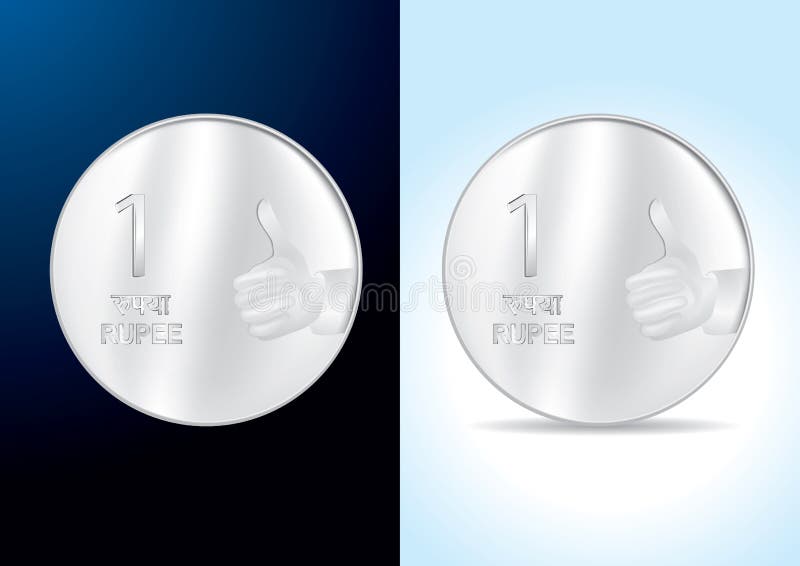 Indian One Rupee Coin - Vector Stock Vector - Illustration of money ...