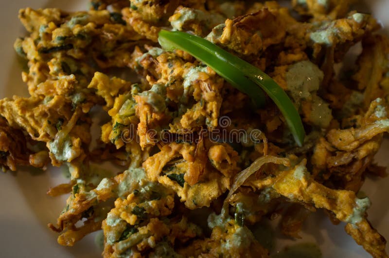 Indian Onion Pakora stock image. Image of dinner, cuisine - 73922945