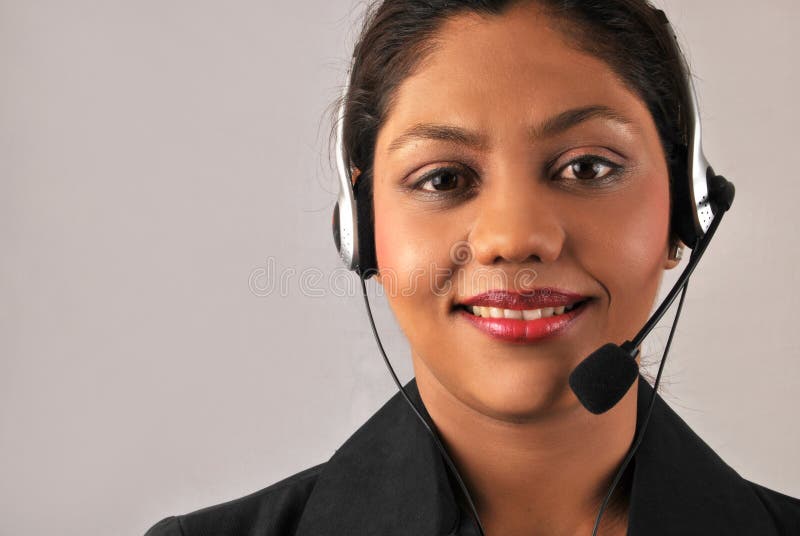Indian operator stock image. Image of kind, headphone - 14251557