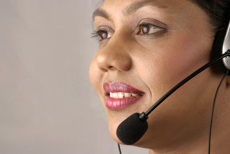 Indian operator stock image. Image of kind, headphone - 14251557