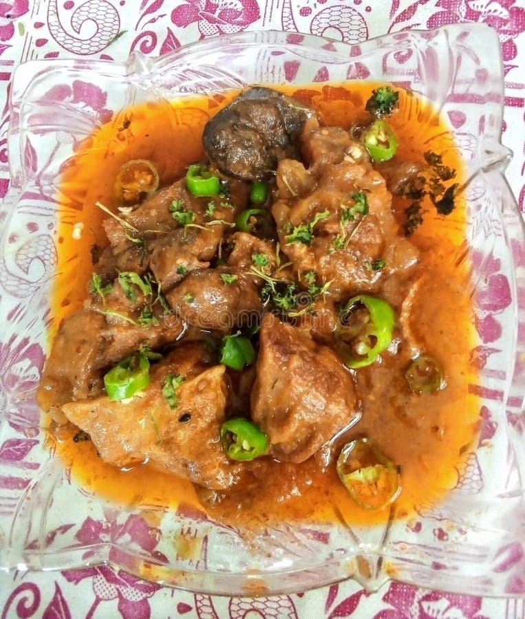 Indian Pakistani Food Meat Beef Gravy Cooked Stock Image - Image of ...