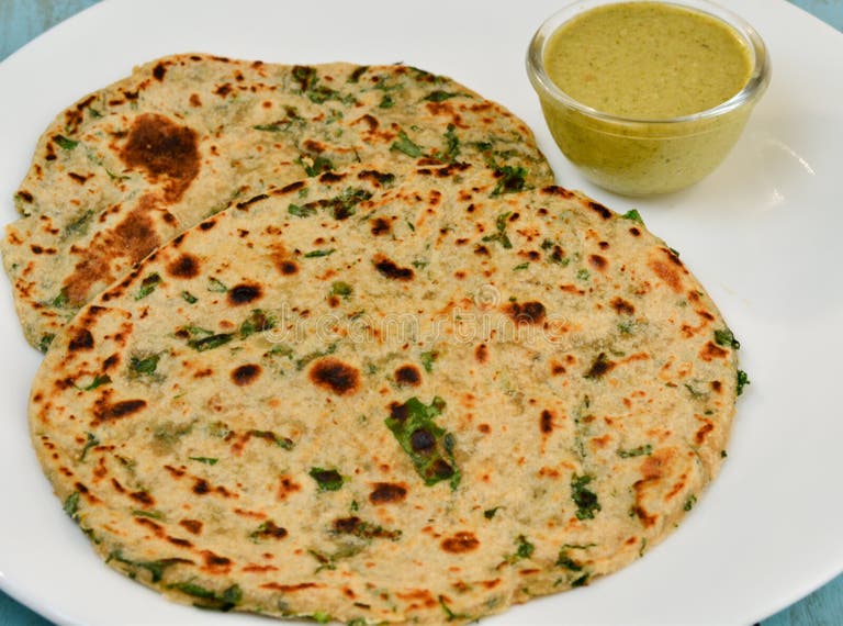Indian Parantha (stuffed Indian Bread) Stock Photo - Image of stack ...