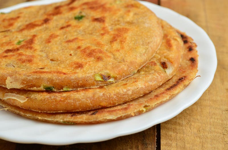 Indian Parantha (stuffed Indian Bread) Stock Photo - Image of pile ...