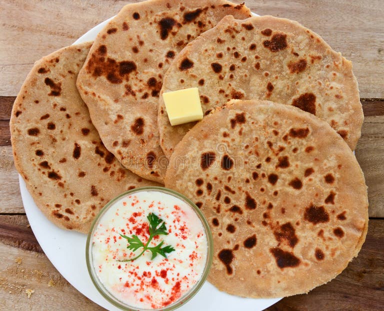 Indian Parantha (stuffed Indian Bread) Stock Photo - Image of cuisine ...