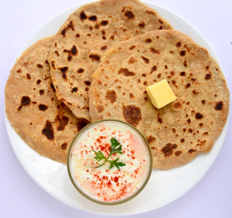 Indian Parantha (stuffed Indian Bread) Stock Photo - Image of cuisine ...