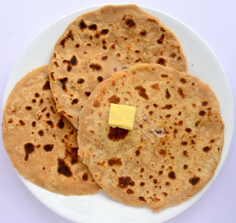 Indian Parantha (stuffed Indian Bread) Stock Image - Image of grill ...