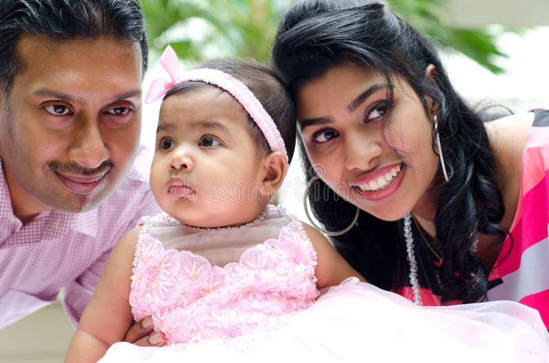 Indian Parents and Baby Girl Stock Photo - Image of adult, india: 26446486