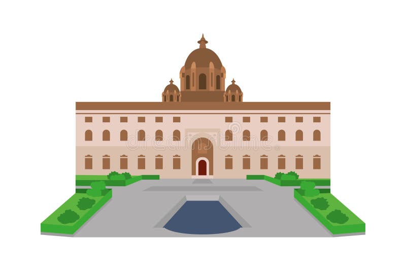 Indian Parliament Dome Historic Stock Vector - Illustration of indian ...