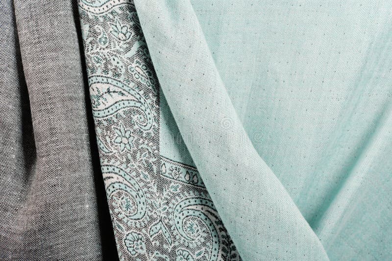 Indian Pashmina Shawl with Traditional Pattern Stock Photo - Image of ...