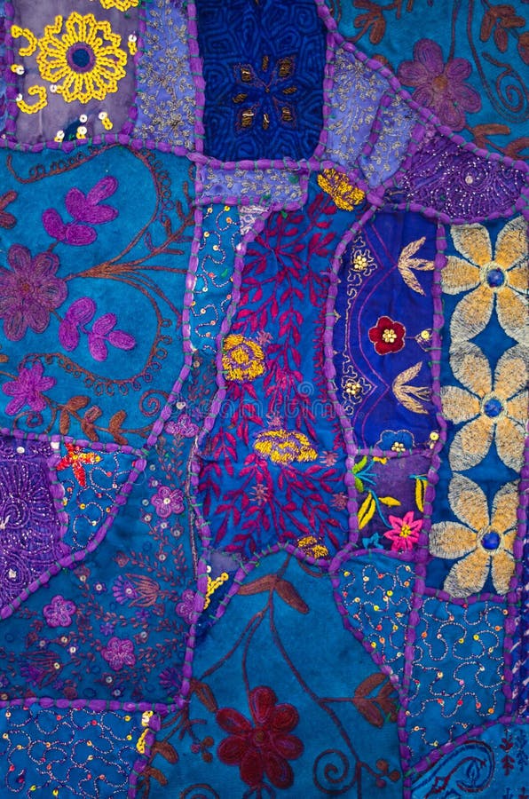 Indian patchwork quilt 2 stock photo. Image of trade - 31617806