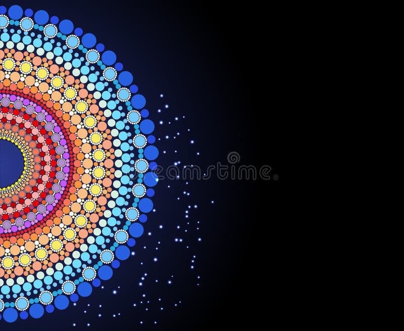 Indian Pattern of Colored Circles Stock Vector - Illustration of ...
