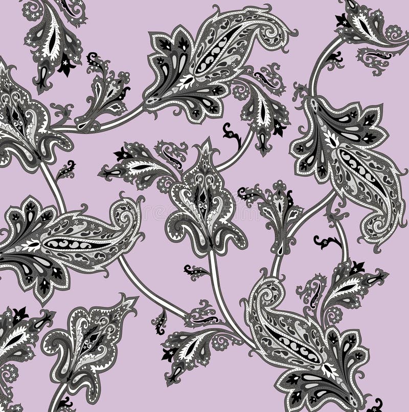 Pattern with Bold Stylized Indian Motifs Stock Vector - Illustration of ...