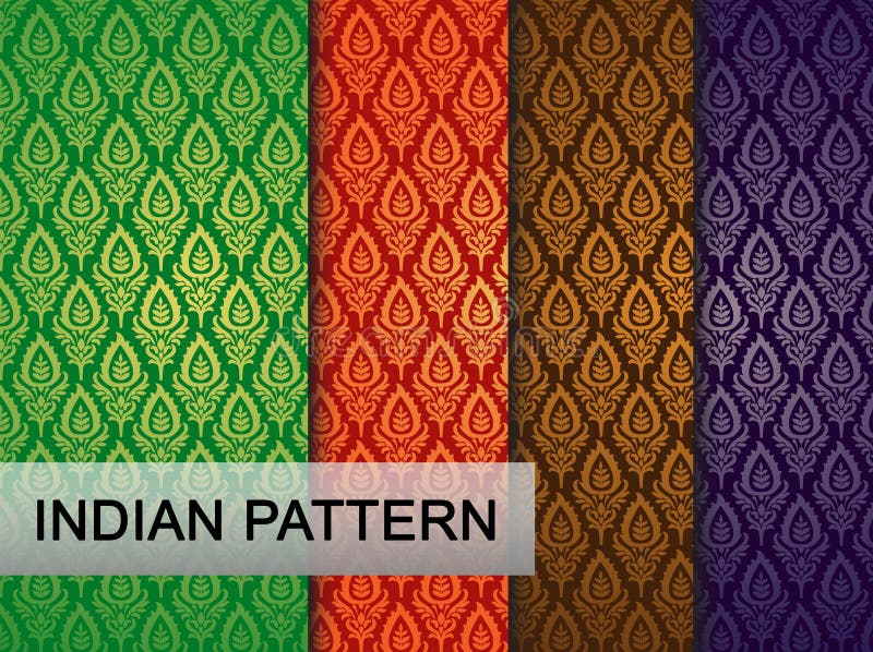 Seamless Indian Patterns stock vector. Illustration of henna - 23586094