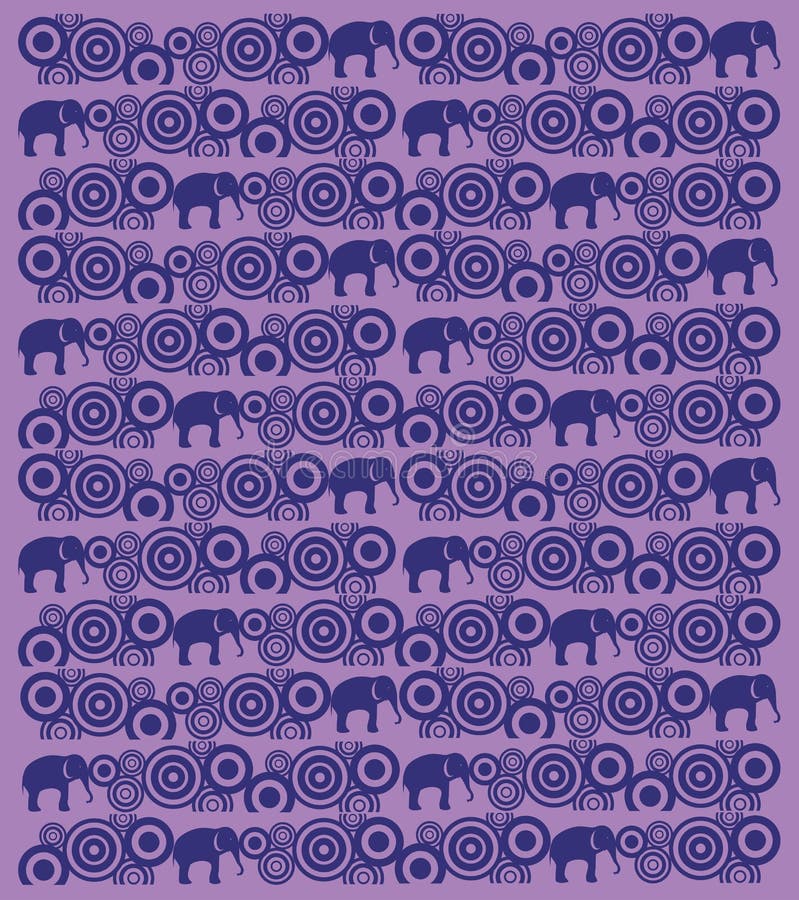 Indian Pattern with Elephant Motif Stock Vector - Illustration of ...