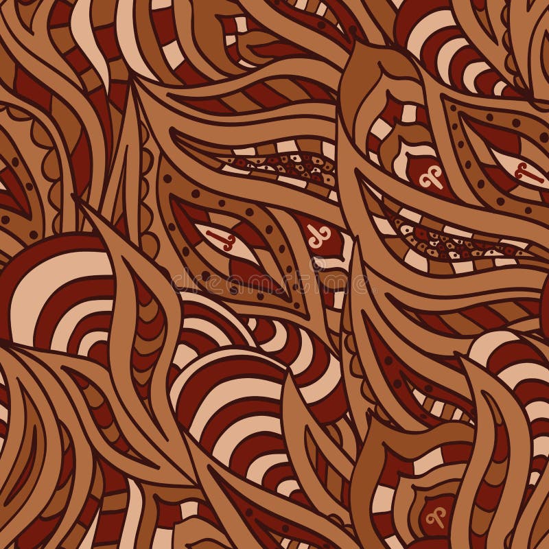 Indian Pattern Print. Seamless Imitation Painted with Henna. Stock ...