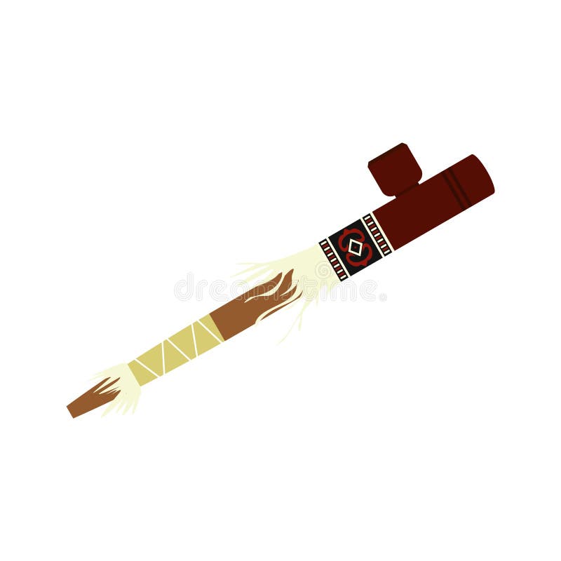 Indian Peace Pipe Icon, Icon Cartoon Stock Illustration - Illustration ...