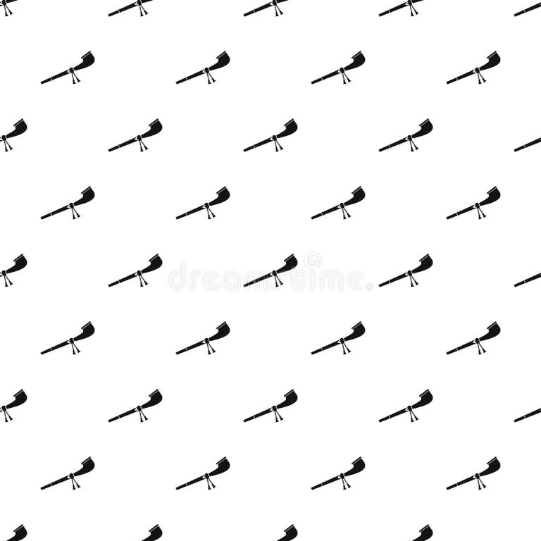 Indian Peace Pipe Pattern, Simple Style Stock Vector - Illustration of ...