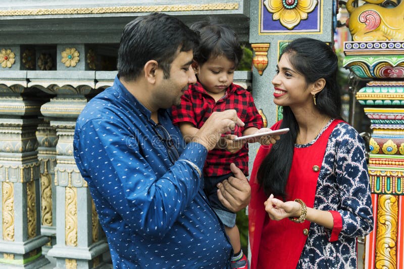 Indian People Using Mobile Phone Stock Image - Image of connection ...