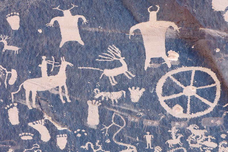 Cave Painting of Primitive Commune Stock Image - Image of ancient ...