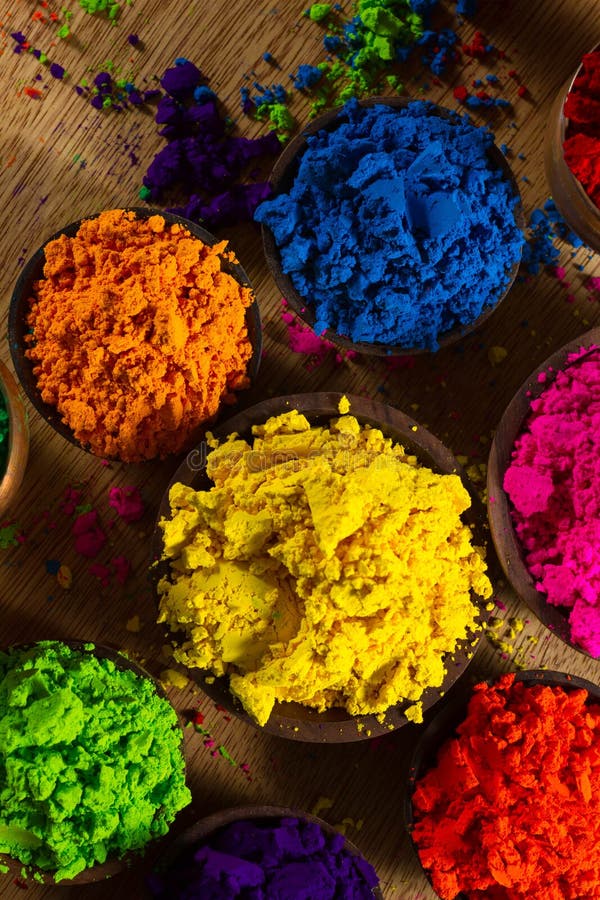 Colorful Powder Pigments in Rows Stock Photo - Image of food, colorful ...