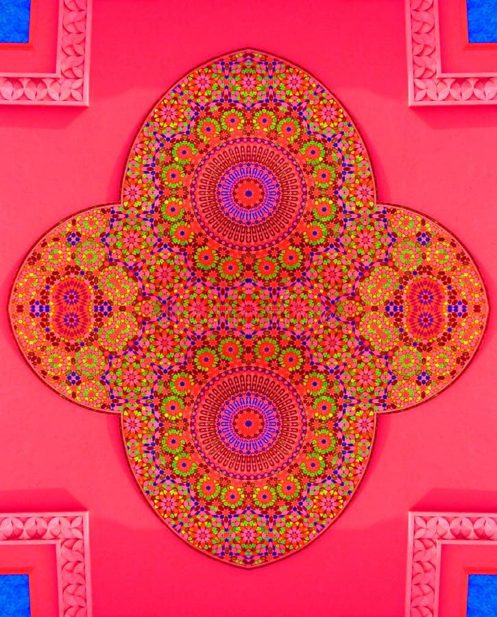 Indian Pink Colour Colorful Morocco Design Pattern Background Texture Stock Illustration ...