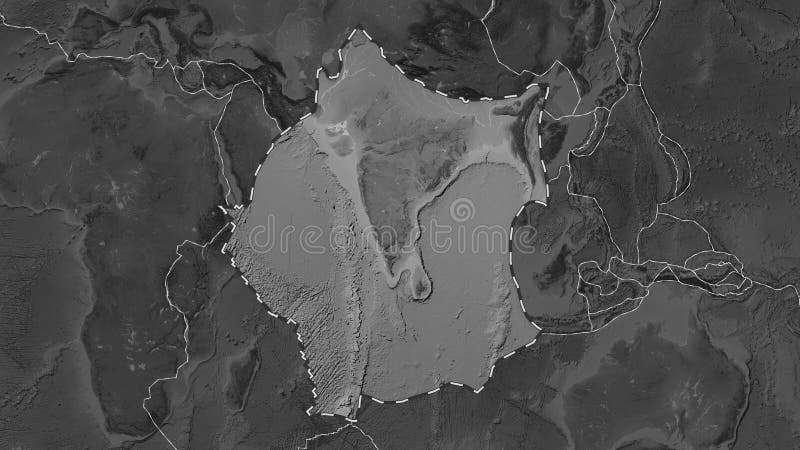 Indian Plate Extracted. Fahey. Grayscale Stock Illustration ...