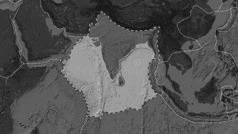 Indian Plate Highlighted. Eckert III. Bilevel Stock Illustration ...