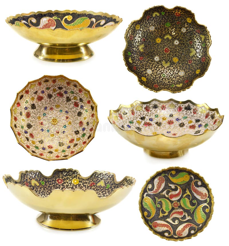 Indian Plates with Traditional Pattern 2 Stock Photo - Image of indian ...