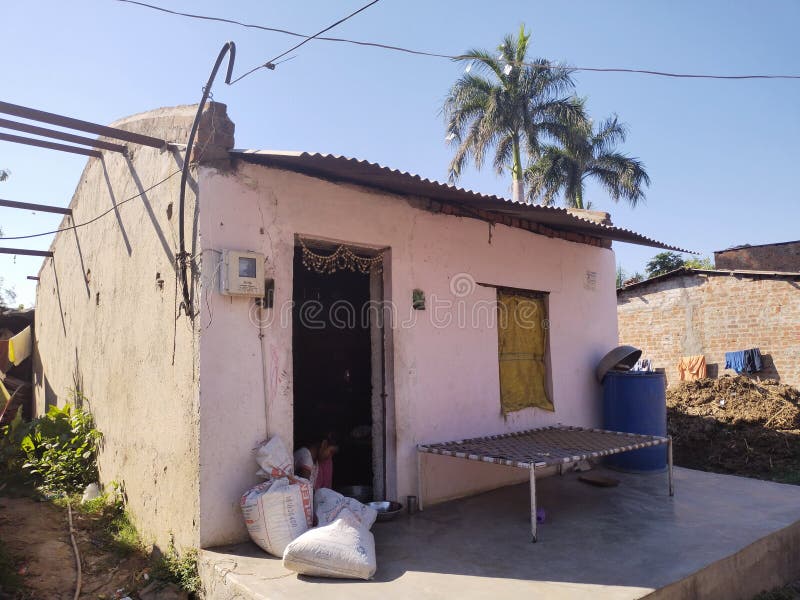 Bed in a Poor Home stock image. Image of wakes, cement - 90575485
