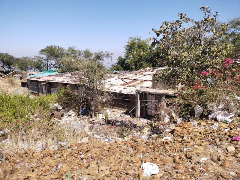 Indian poor village stock image. Image of rock, poor - 212467285