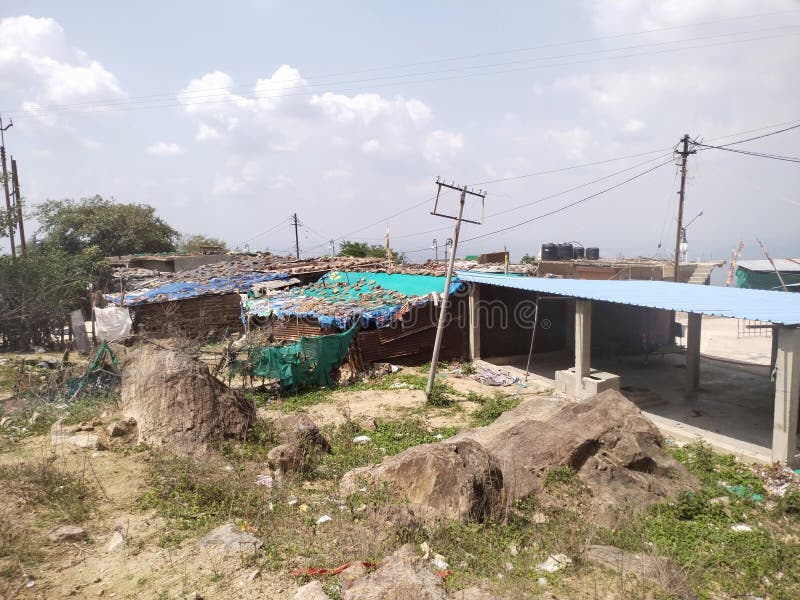 Indian poor Village stock image. Image of bridge, canal - 221355755