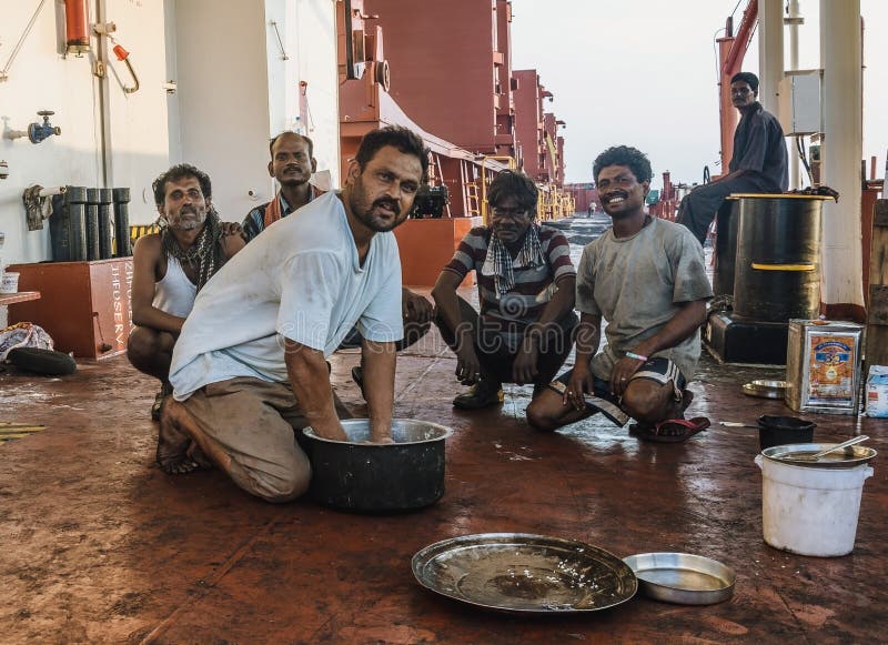 Indian port workers editorial photography. Image of hobo - 99380427
