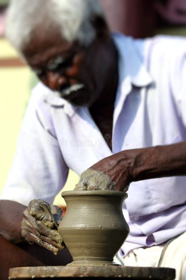 The Indian Pottery Maker stock photo. Image of making - 14874064