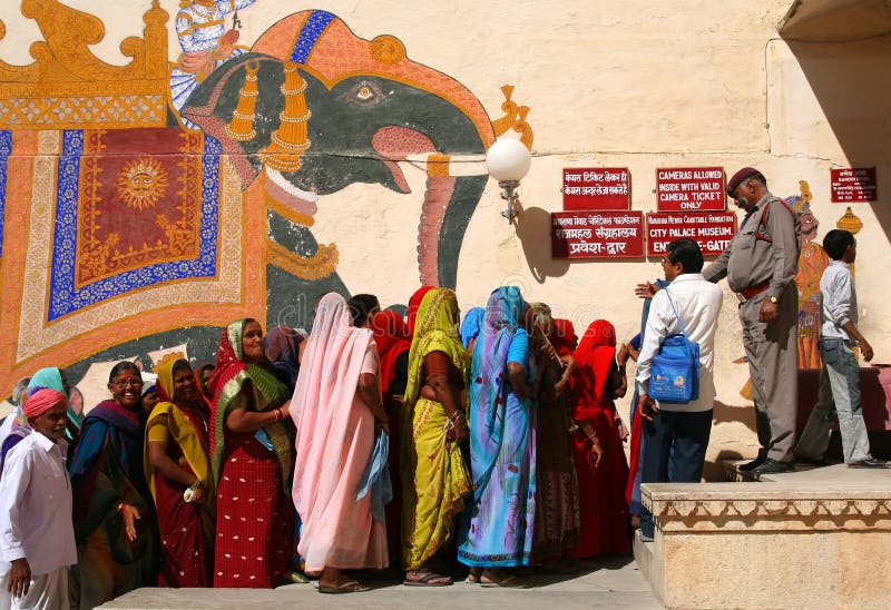 Indian queue editorial photo. Image of female, faces - 24128971