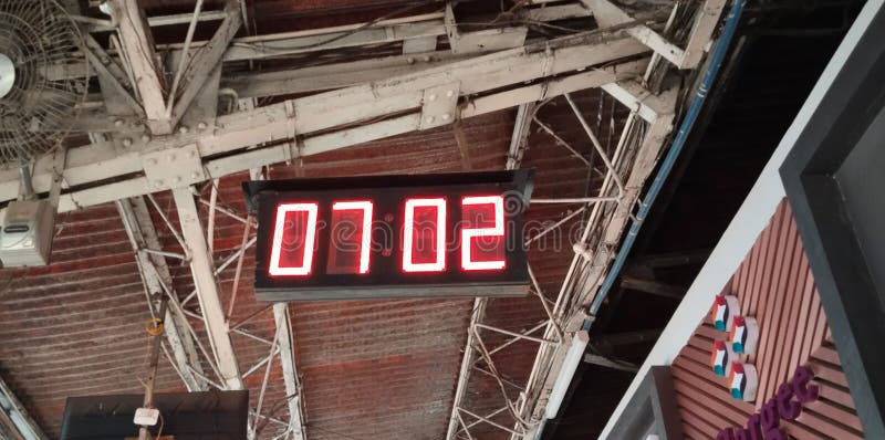 Indian Railway Station Clock, Railway Time Concept Image Stock Photo ...