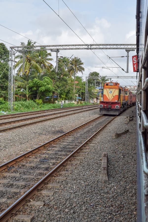 Indian railway editorial photography. Image of countryside - 251600947