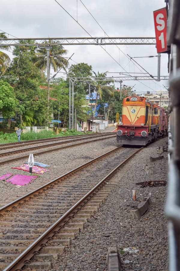 Indian railway editorial stock photo. Image of passenger - 251600963