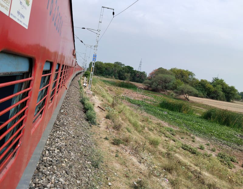 Indian Railway Train Journey. Rail Passengers Transportation in India ...
