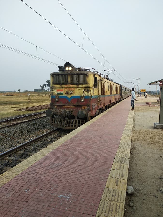 Indian Railways Passenger Train at Platform Editorial Photo - Image of ...