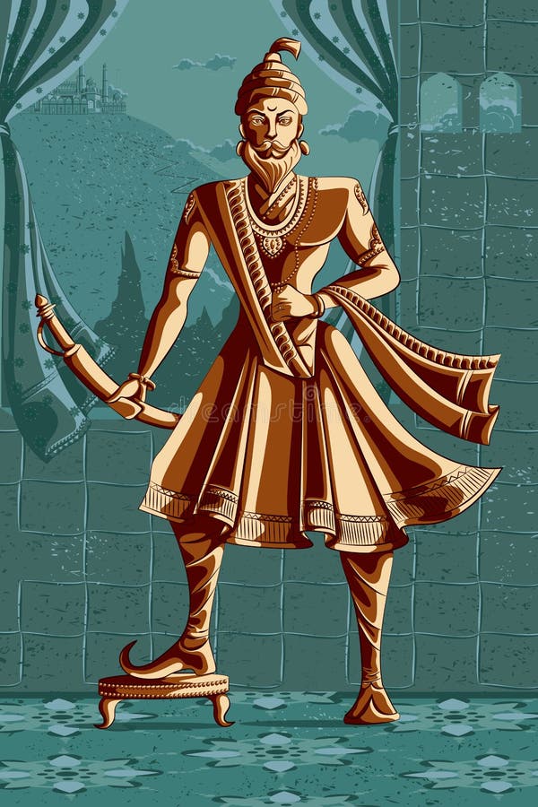 Indian Raja Shivaji Sword Stock Illustrations – 3 Indian Raja Shivaji ...