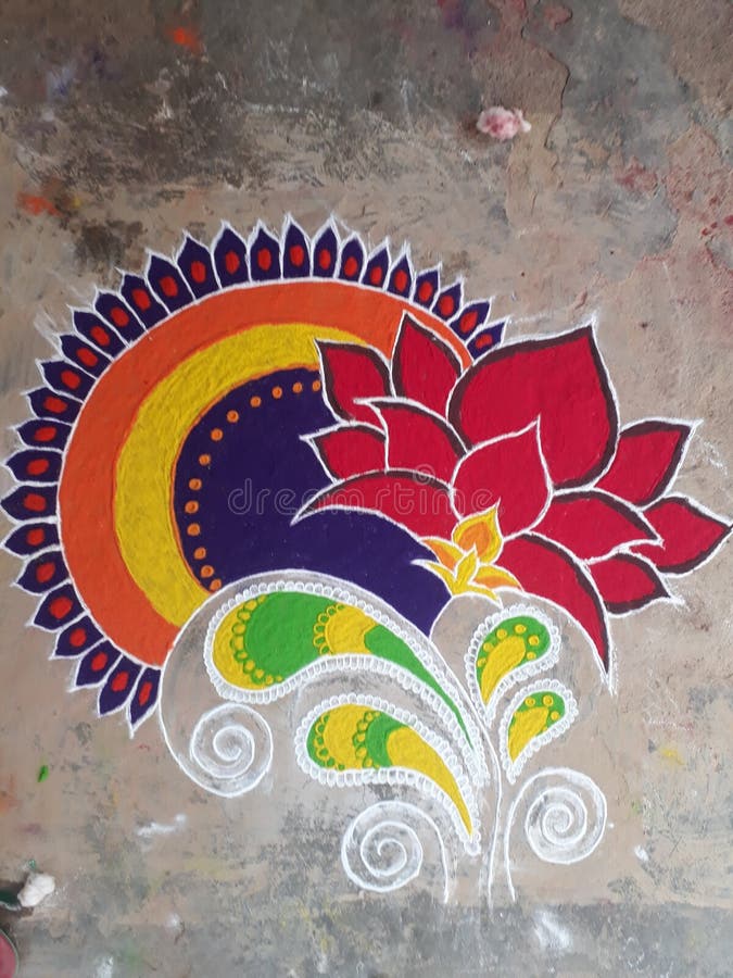 Indian rangoli stock photo. Image of best2018rangoli - 135339950
