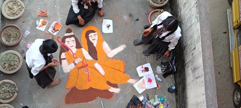 Indian rangoli art editorial photography. Image of anime - 343724372