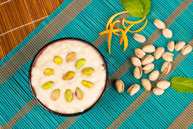 Indian Rice Pudding and Ingredient Stock Image - Image of traditional ...