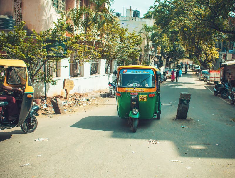 Indian ricksha editorial photo. Image of rickshau, travel - 52713396