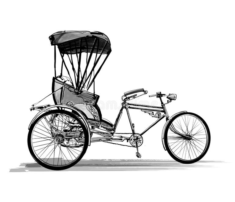 Cycle Rickshaw Stock Illustrations – 509 Cycle Rickshaw Stock ...