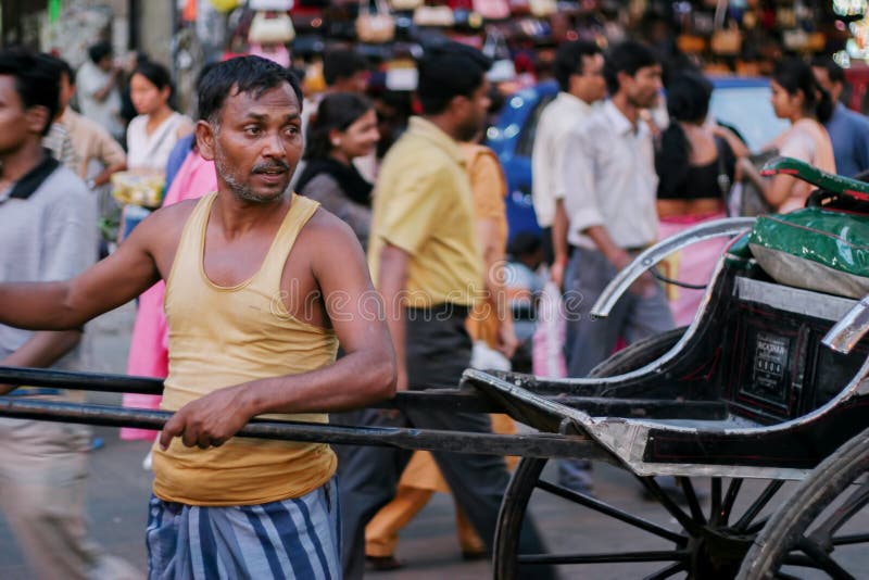 Indian Rickshaw Driver in Calcutta Editorial Photography - Image of ...