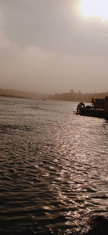 Indian rivar image in mp stock image. Image of dusk - 223813493