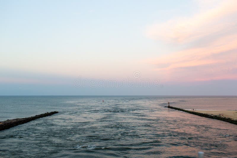 Indian River Inlet at Sunset Stock Photo - Image of shore, river: 197009468