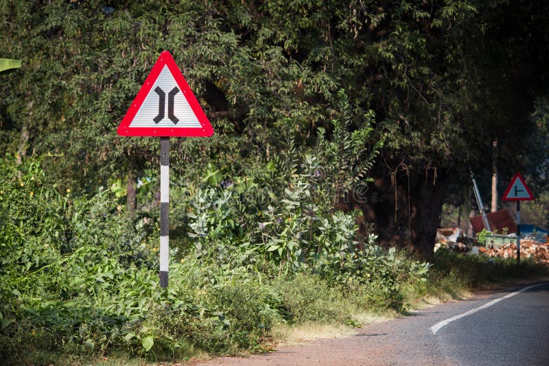 Indian Road Cautionary Sign Indicating S Curve Bend Ahead. Sign ...