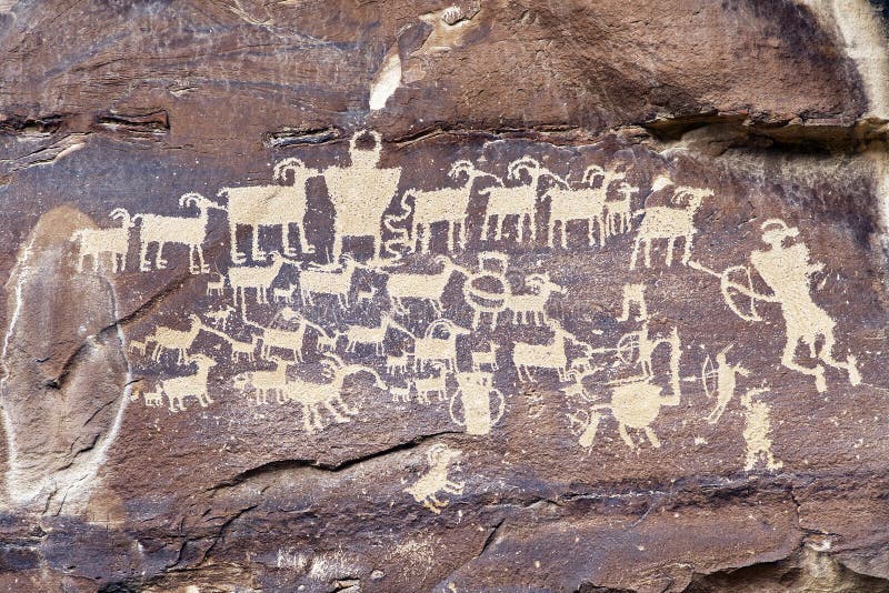 Indian Rock Art stock photo. Image of ancient, rams, prehistoric - 26056300